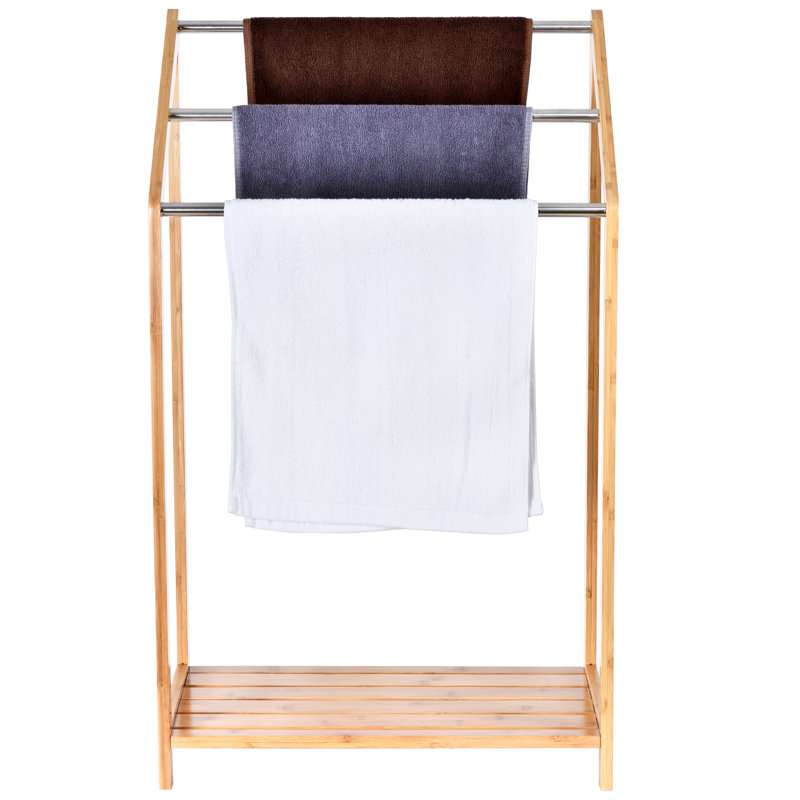 Toilet Tree Products Bamboo Holder Free Standing Towel Rack & Reviews ...