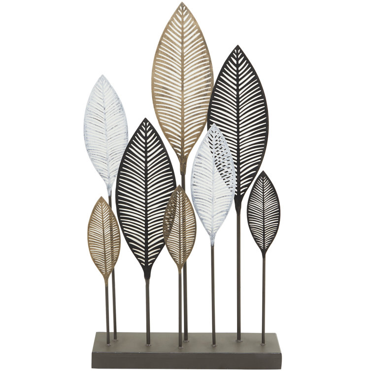 Red Barrel Studio® Modern Leaves Sculpture | Wayfair