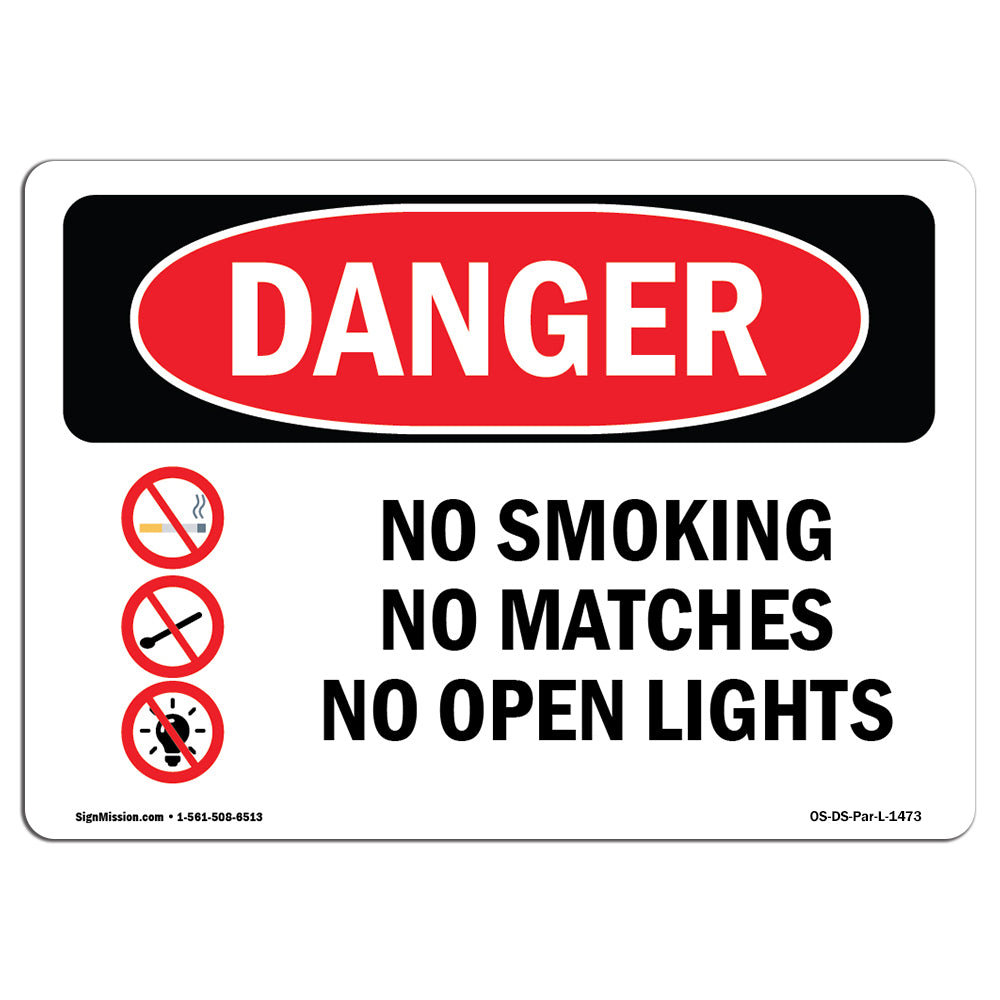 SignMission No Smoking No Matches No Open Lights Sign | Wayfair