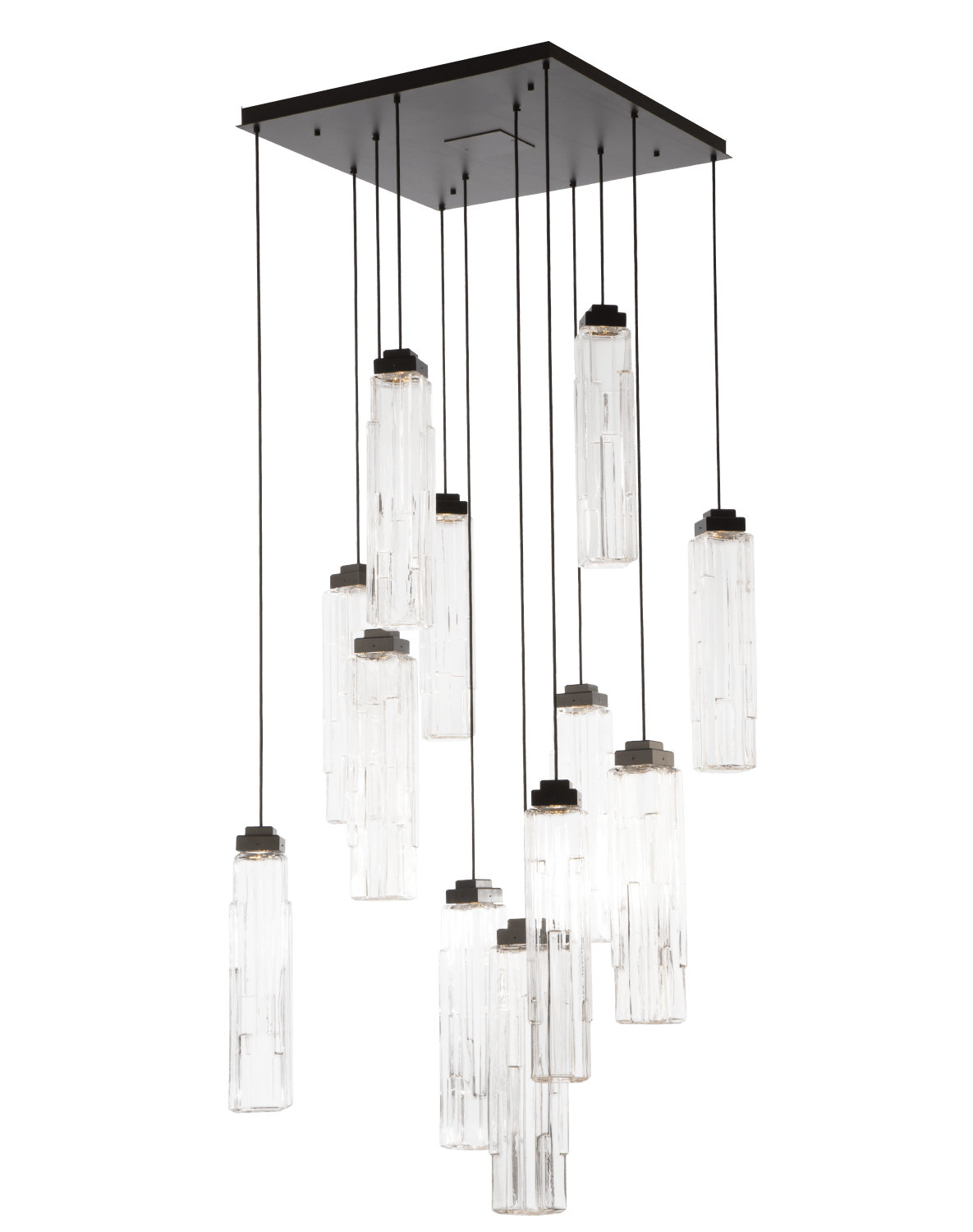 Hammerton Studio Ledgestone 12 Lights Square Waterfall Pendant | Wayfair