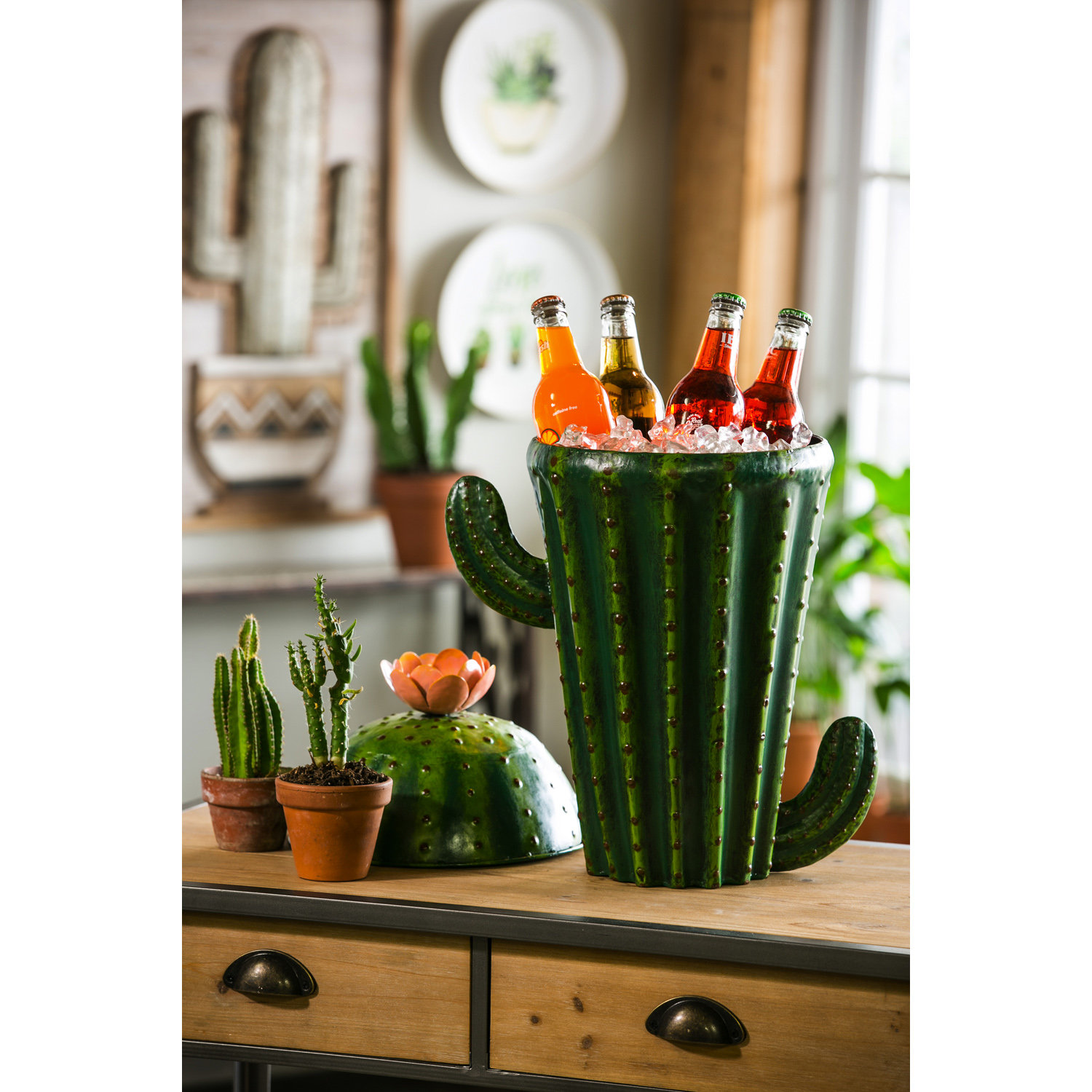 Ebern Designs Metal Cactus Chiller - Wayfair Canada