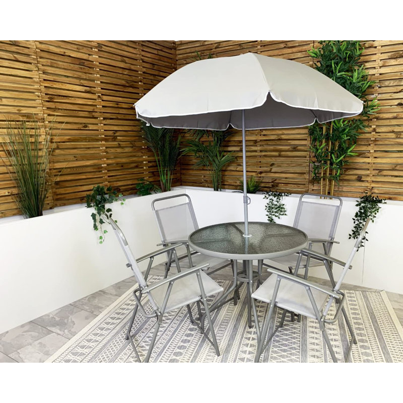 Dakota Fields Amodea Rectangular 6 - Person 140Cm Long Dining Set with ...