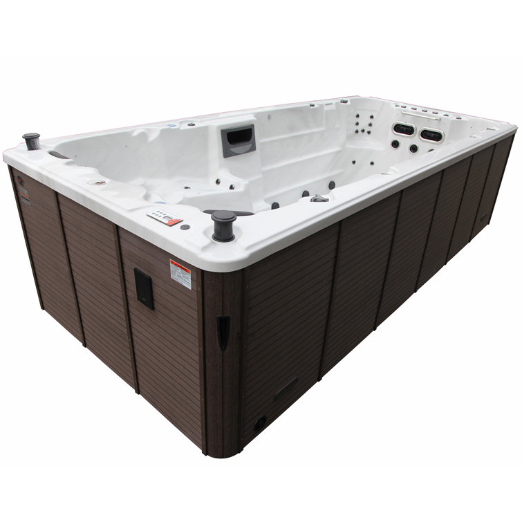 Canadian Spa Co 15 - Person 72 - Jet Acrylic Rectangular Hot Tub with ...
