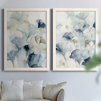 Red Barrel Studio® Indigo Ginkgo I - 2 Piece Single Picture Frame ...