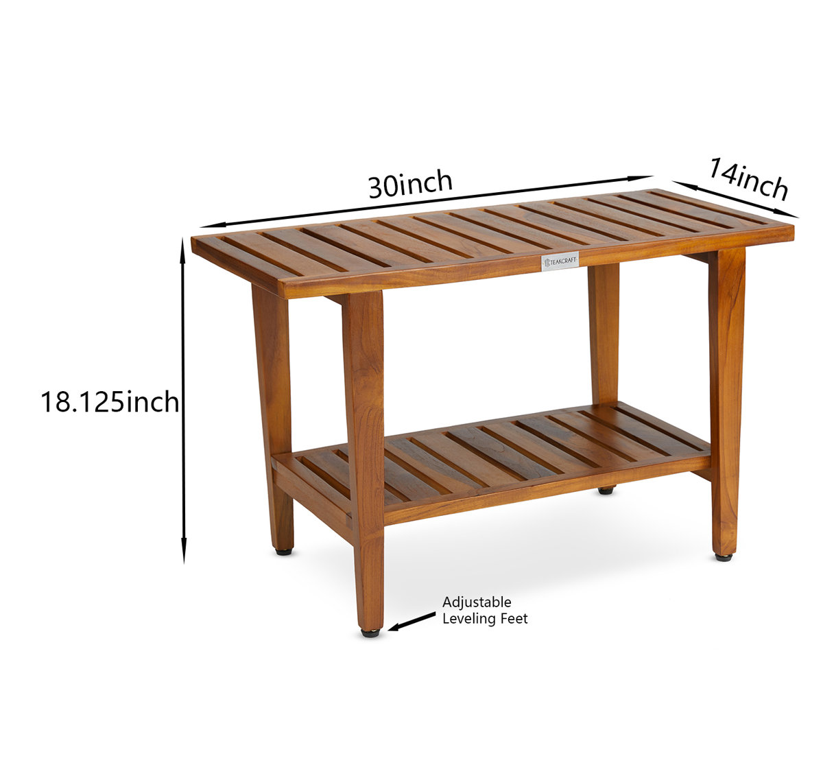 TeakCraft 30'' W Teak Shower Bench & Reviews | Wayfair