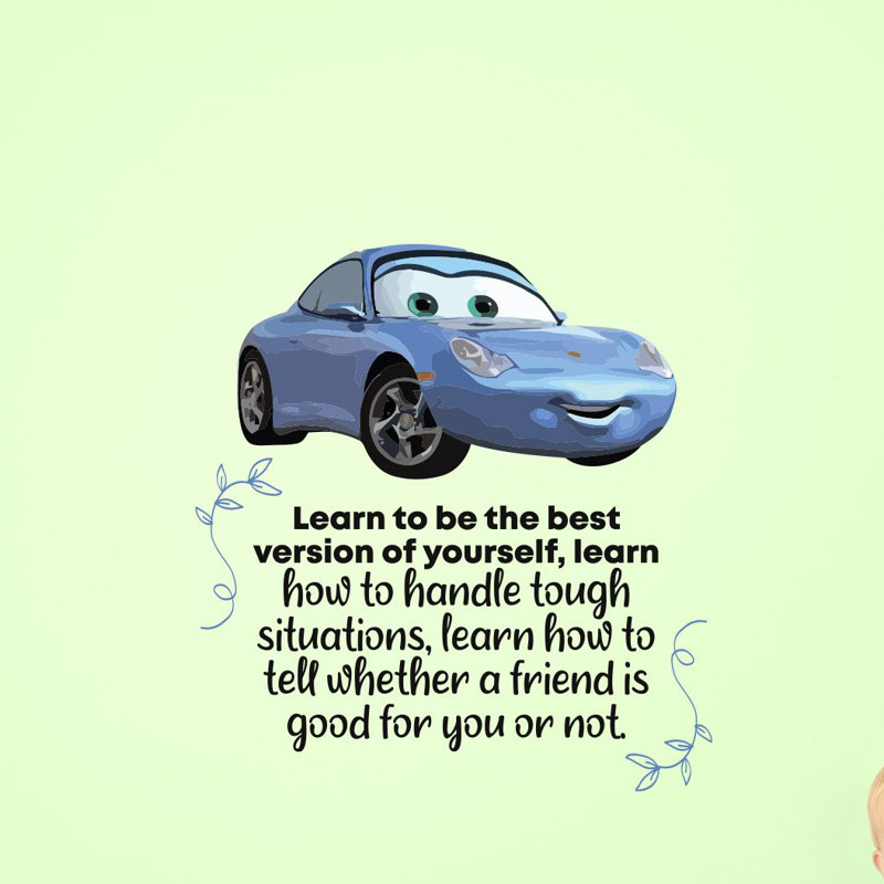 Zoomie Kids Best Version Cars Car Life Quote Cartoon Quotes Wall ...