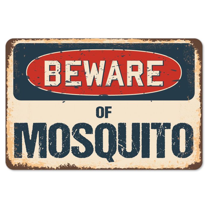 SignMission Decal-Mosquito_Beware Of Mosquito Rustic Sign Signmission ...