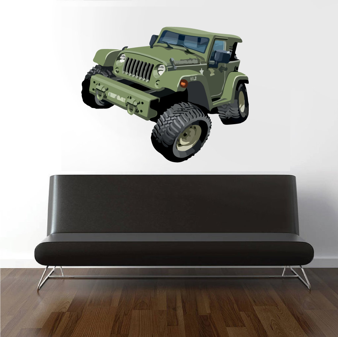 Trinx Military Grade Armored Combat Vehicle Wall Decal | Wayfair