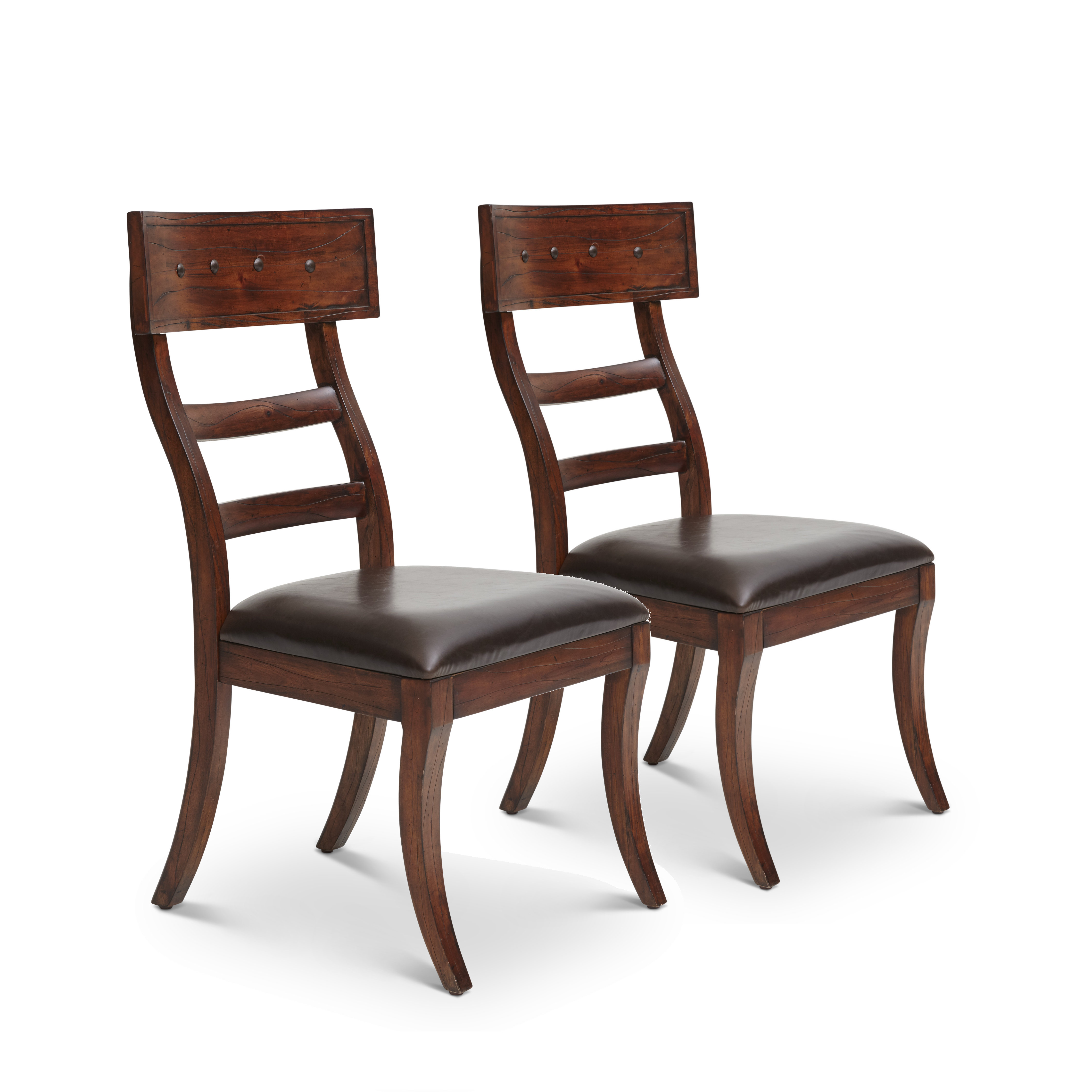 Canora Grey Hasan Ladder Back Side Chair in Dark Brown | Wayfair