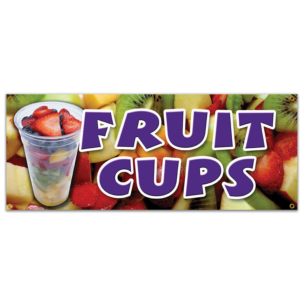 SignMission Fruit Cups Banner Sign | Wayfair