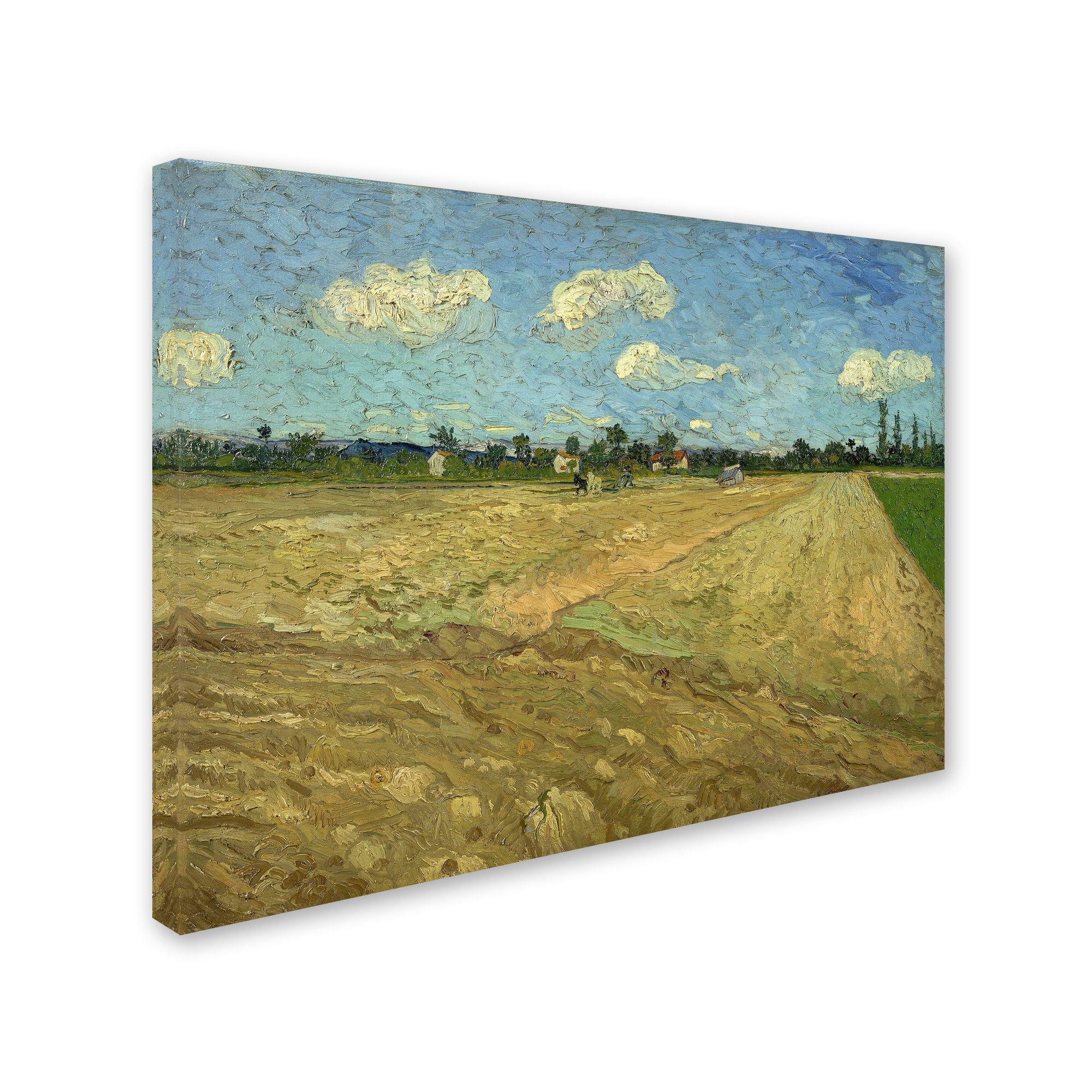 Vault W Artwork Ploughed Fields by Vincent Van Gogh - Wrapped Canvas ...