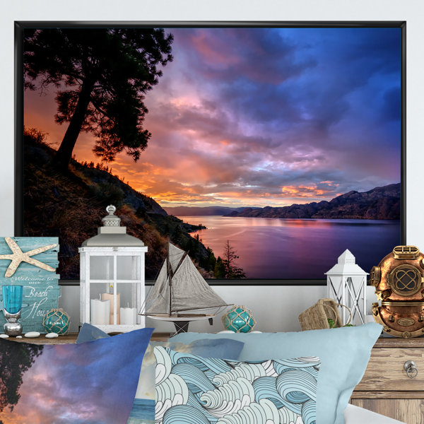 Highland Dunes Warm Sunset Over Lake - on | Wayfair