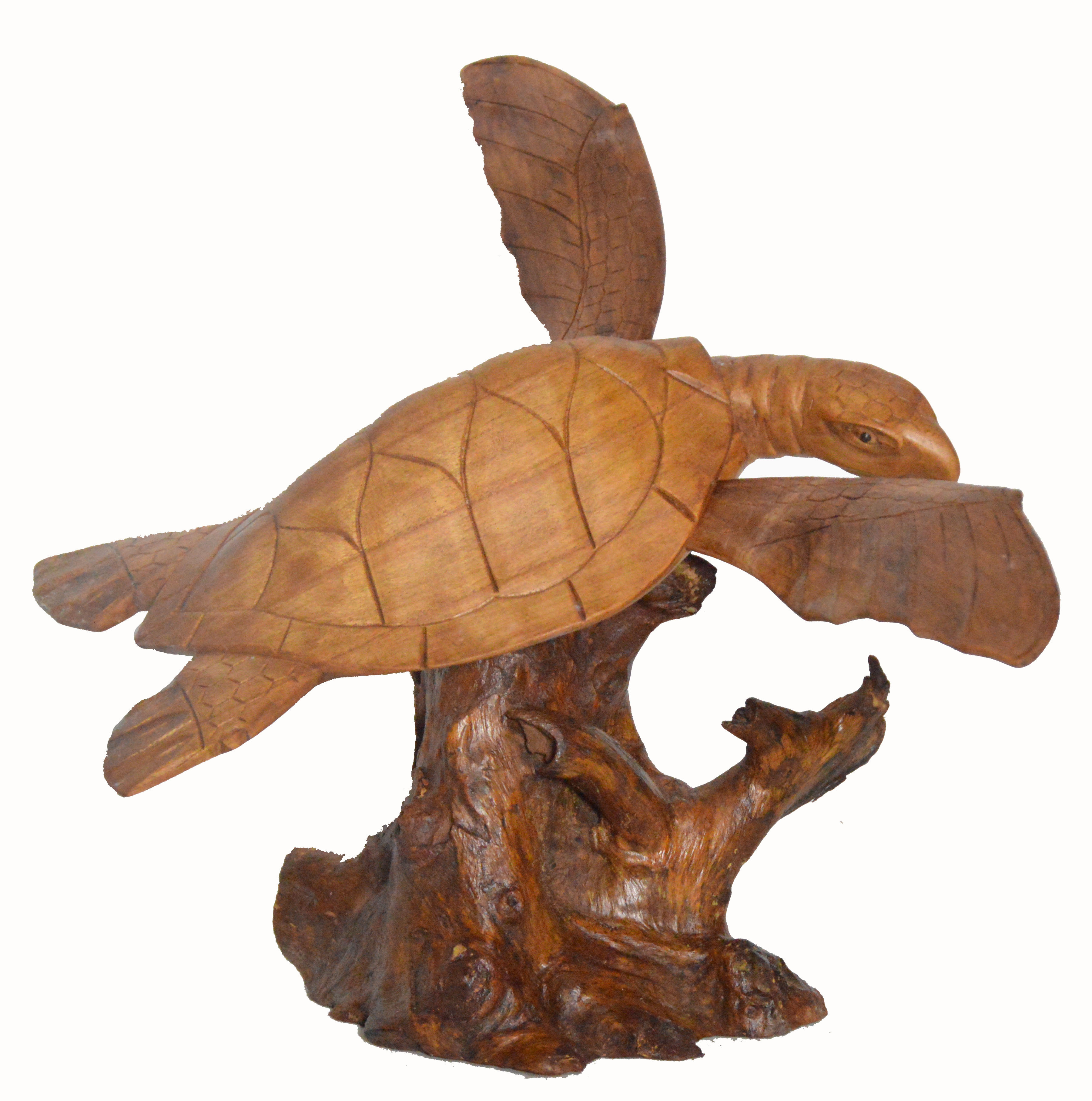 World Bazzar Huge Beautiful Huge Hand Carved Teak Wood Turtle Ocean ...