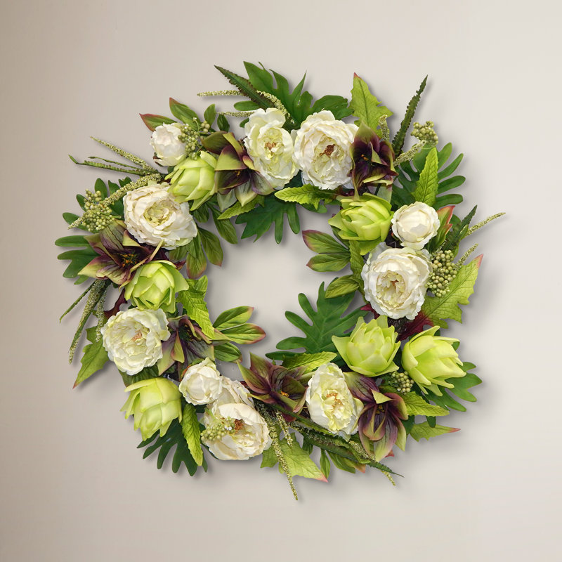 One Allium Way® 28" Silk Wreath & Reviews | Wayfair