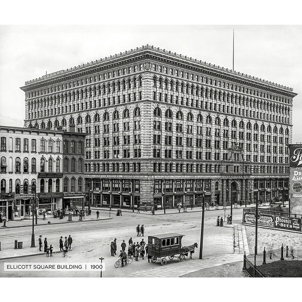 Ebern Designs Ellicott Square Building - Wrapped Canvas Photograph ...