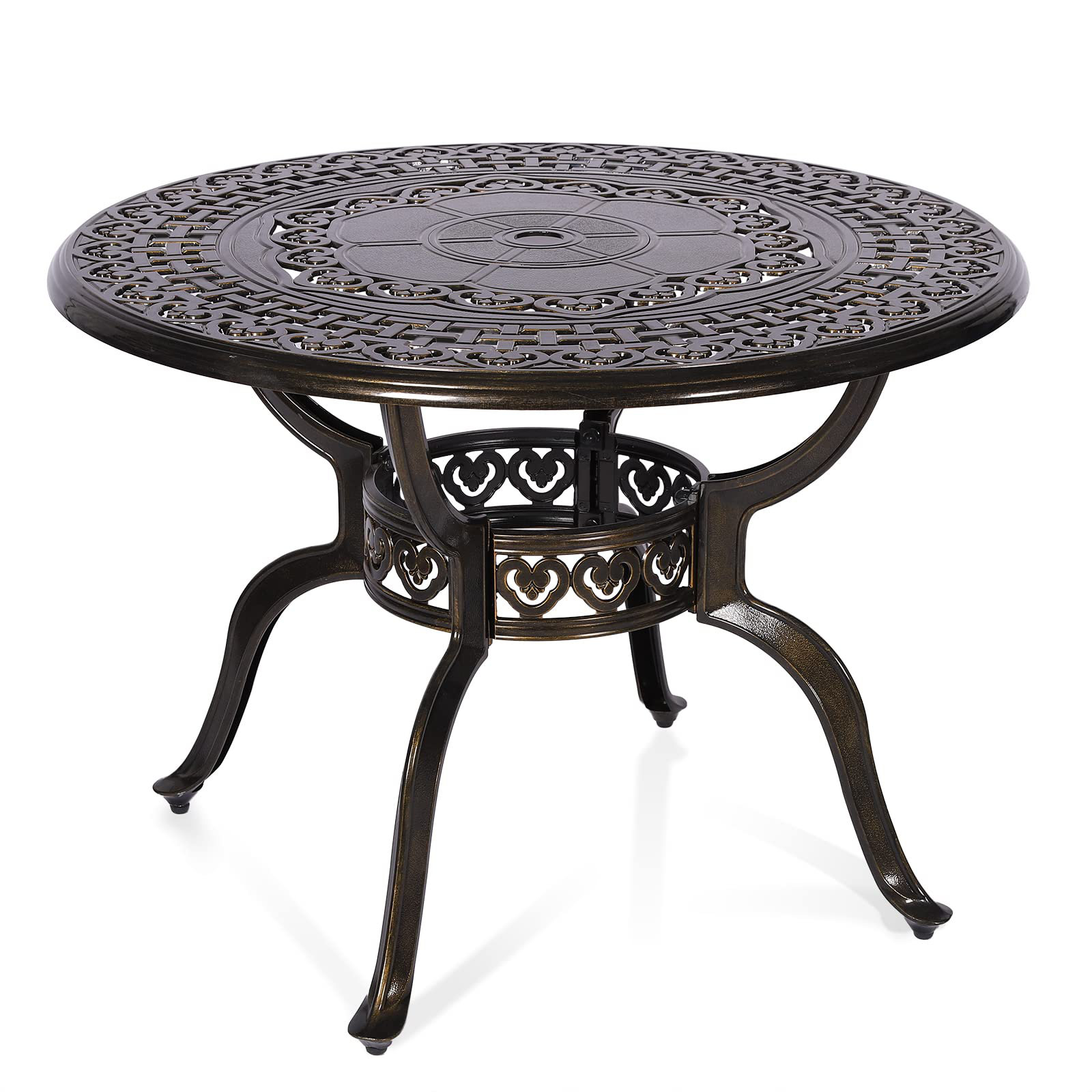 MEETWARM Metal Dining Table | Wayfair