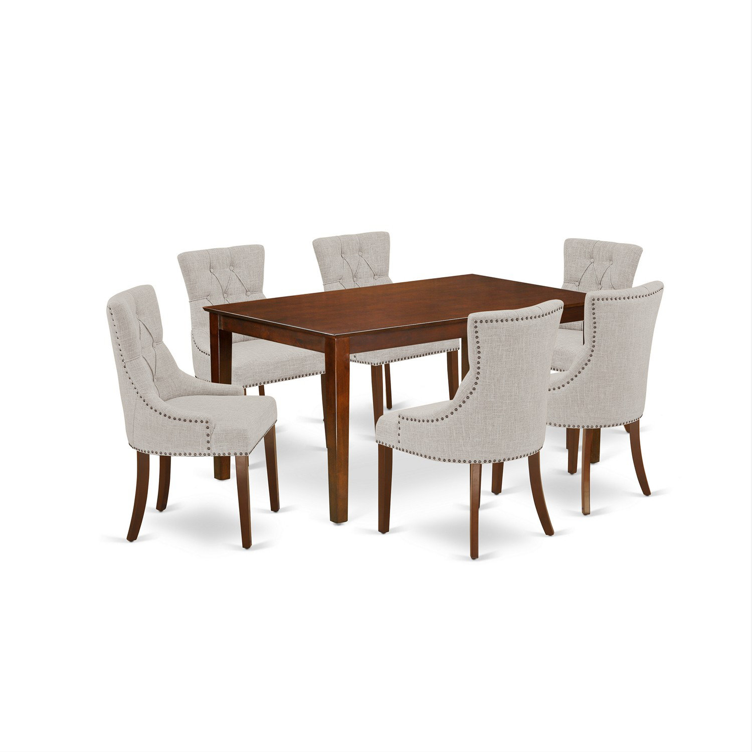 Winston Porter Bounaga 6 - Person Solid Wood Dining Set | Wayfair
