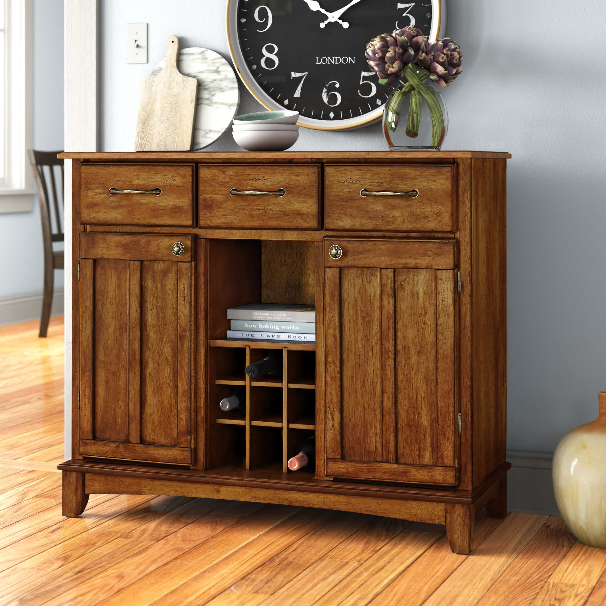 Andover Mills™ Presswood 42'' Wide 3 Drawer Server & Reviews | Wayfair