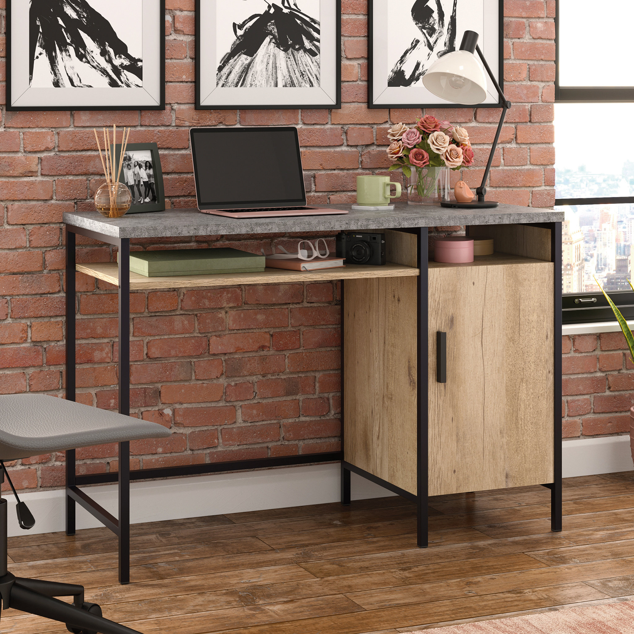 17 Stories Minneiska 45'' Desk | Wayfair