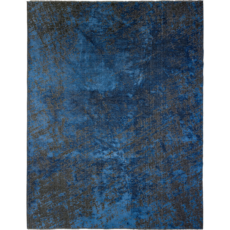 Woven Concepts Rapture Abstract Navy Blue Area Rug | Wayfair