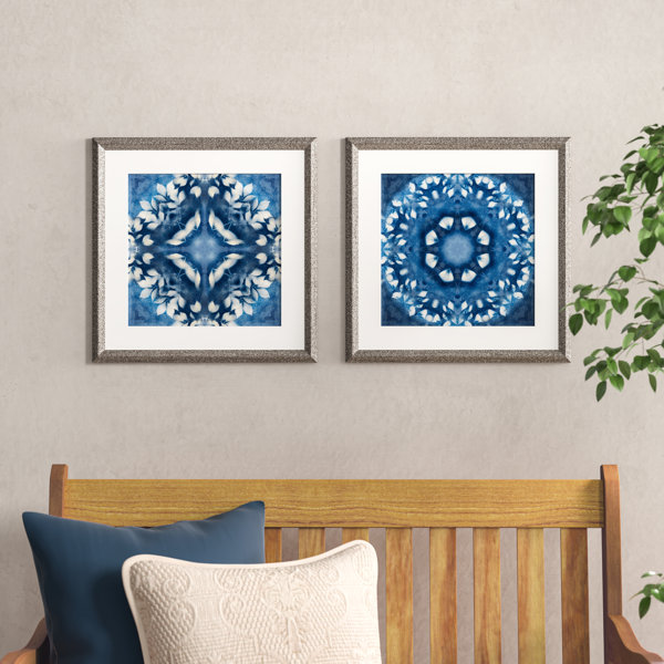 Three Posts™ Navy Nature - 2 Piece Picture Frame Graphic Art on ...