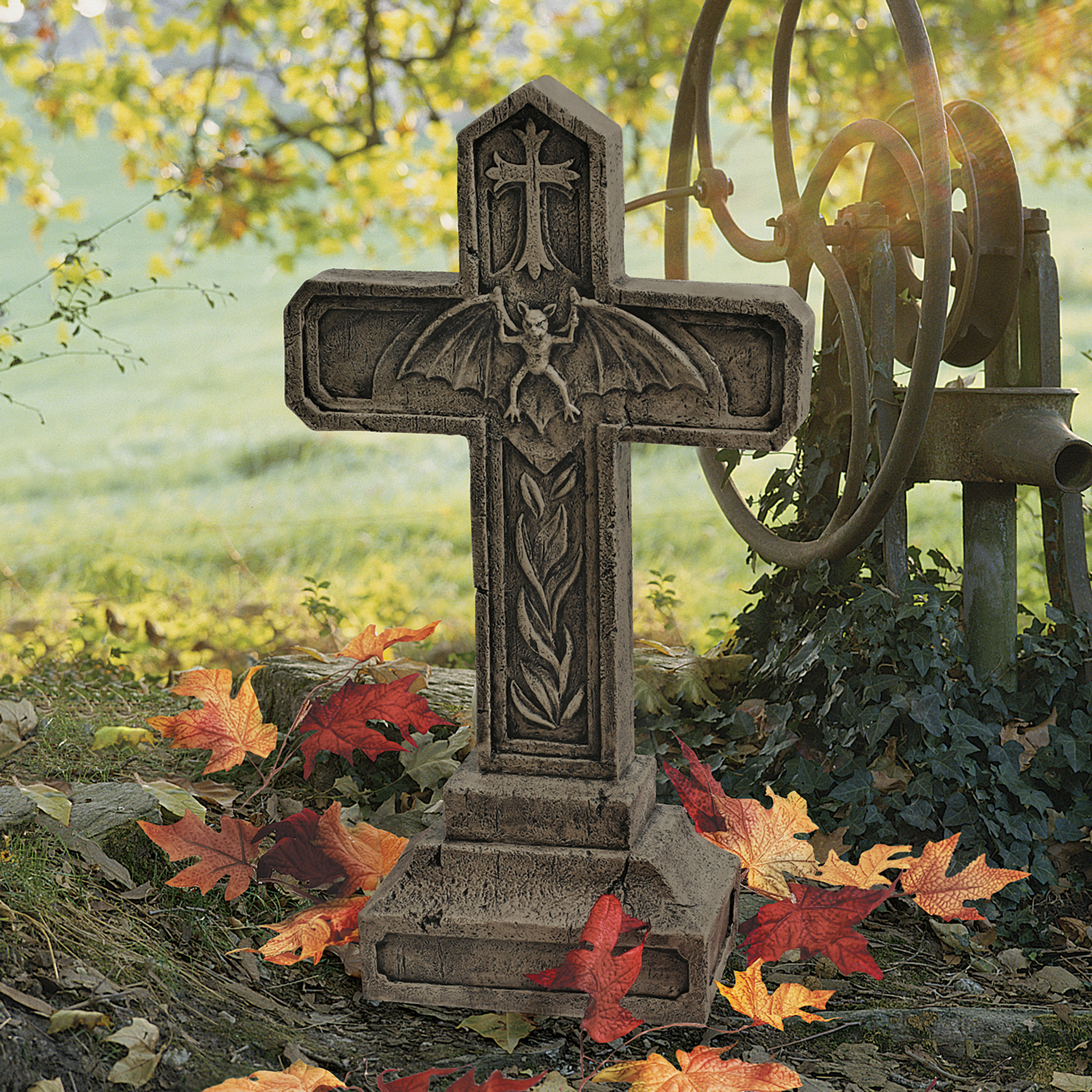 Design Toscano Balkan Vampire Blood Cross Statue & Reviews | Wayfair