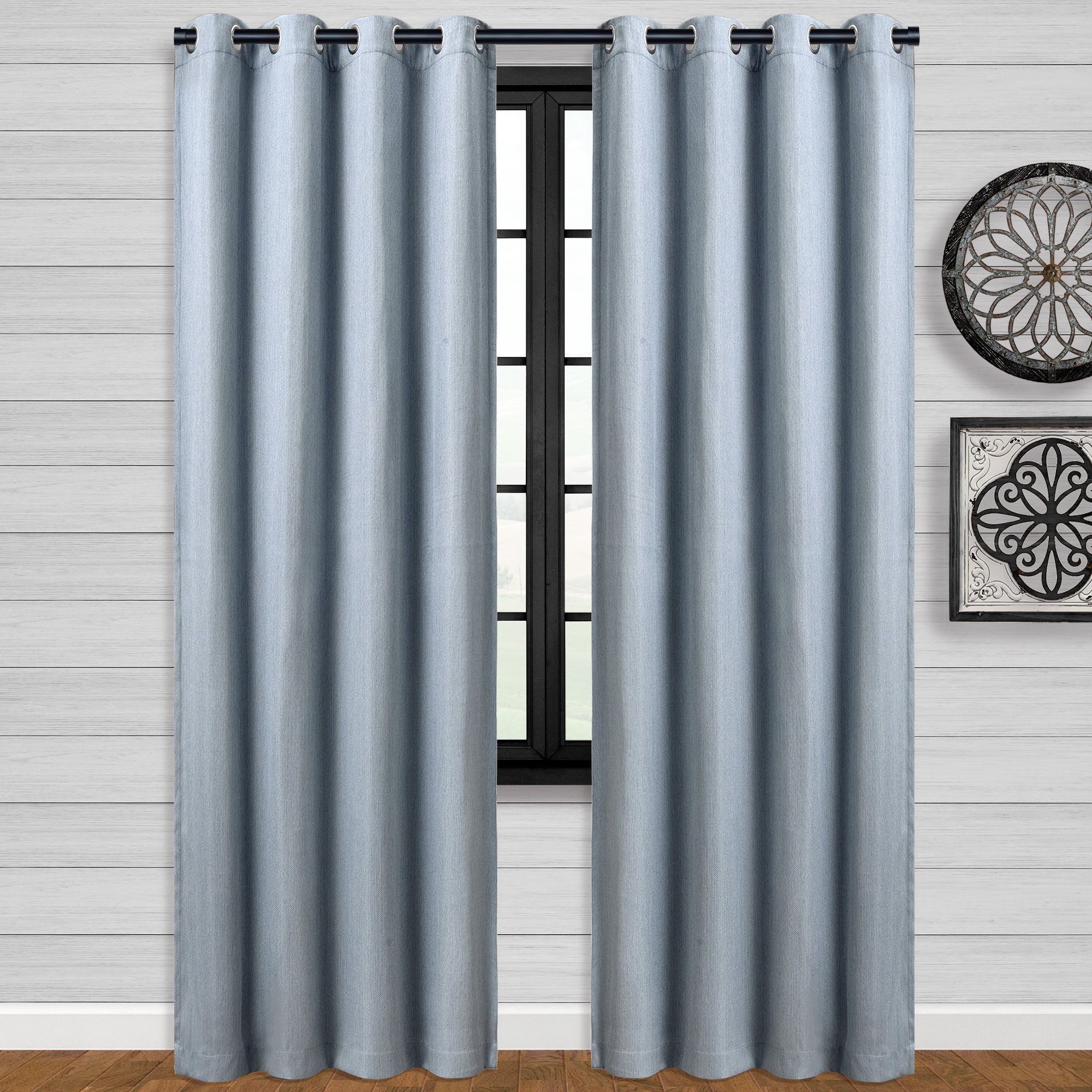 Eider & Ivory™ Mullet Polyester Blackout Curtain Pair & Reviews | Wayfair
