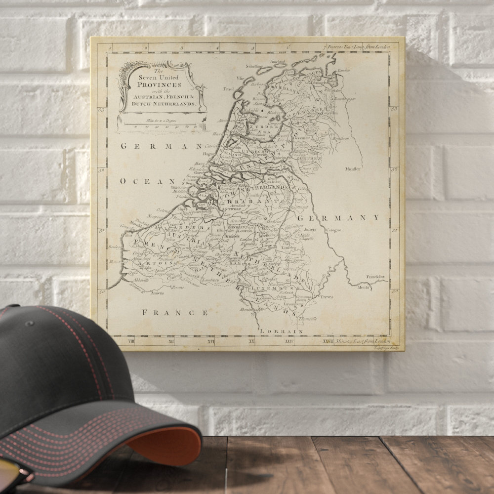 Breakwater Bay Map of Netherlands byT. Jeffreys - Graphic Art Print on ...