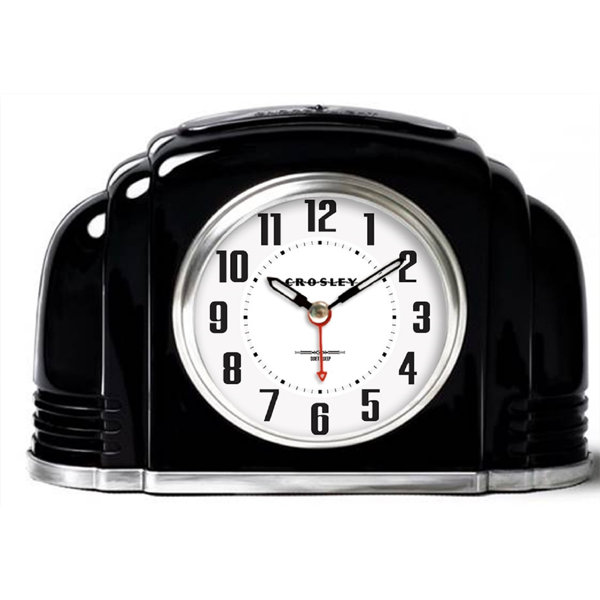 Crosley Timelink Black Deco Alarm Clock | Wayfair