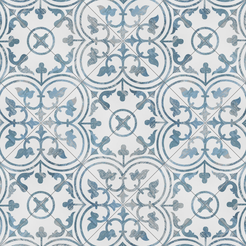 Merola Tile Cassis Arte 10" x 10" Porcelain Patterned Wall & Floor Tile ...