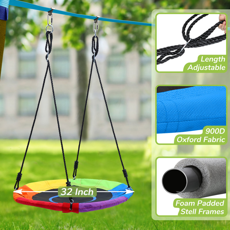 Klo Kick 50FT Ninja Warrior Obstacle Course Sauser Swing Set & Reviews ...