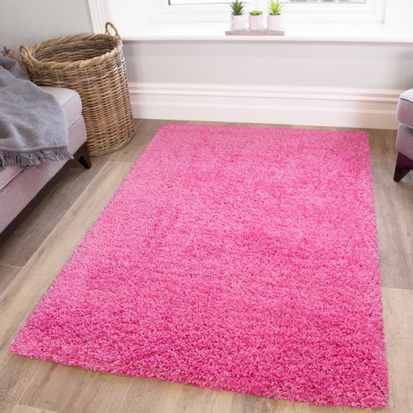 17 Stories Ophiuchi Shaggy Pink Rug | Wayfair.co.uk