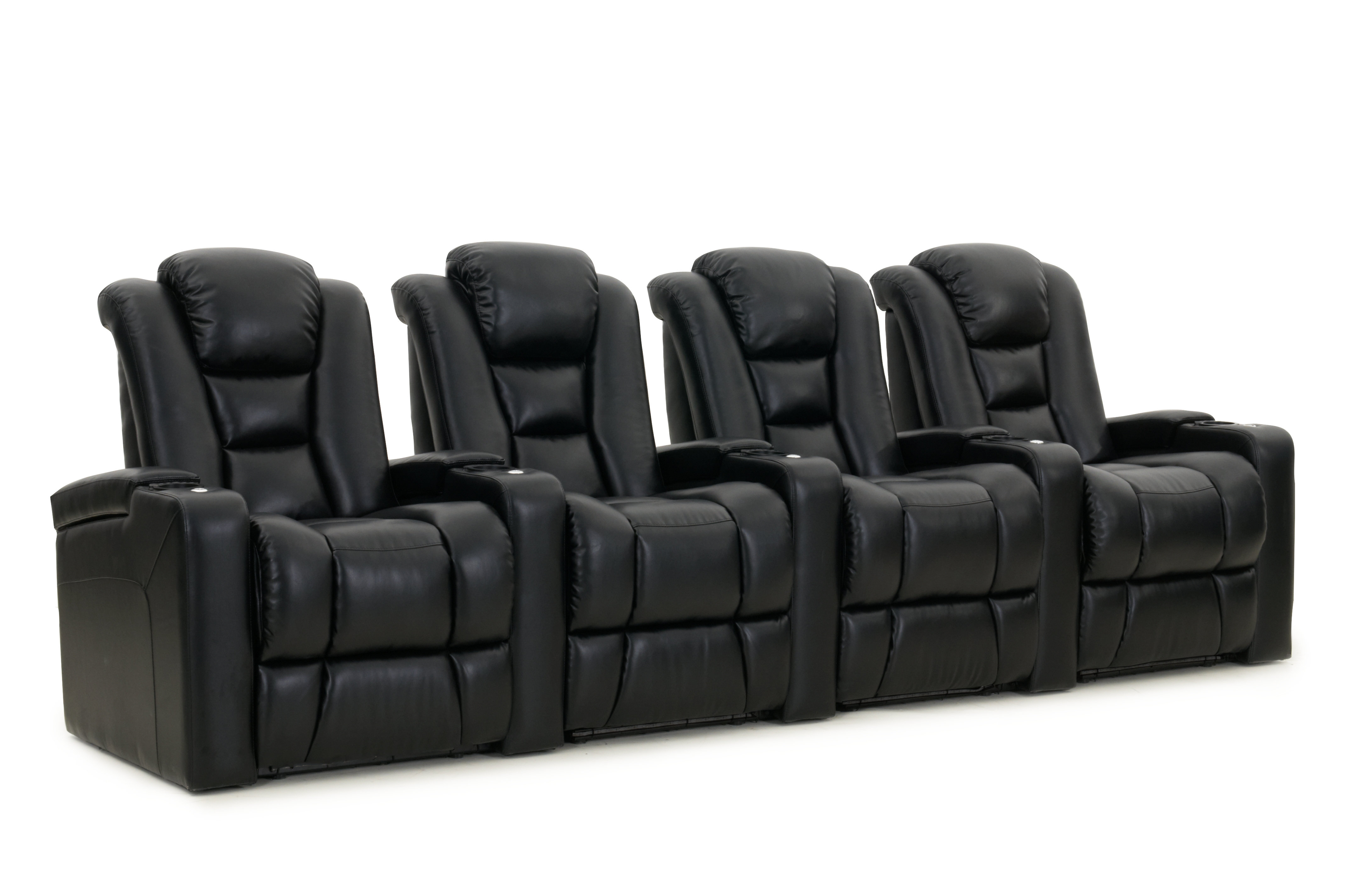 Red Barrel Studio® Neanel 138'' Wide Faux Leather Home Theater Seating ...