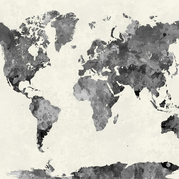 Williston Forge Achazia Vintage World Map Pale Old Map Wallpaper ...