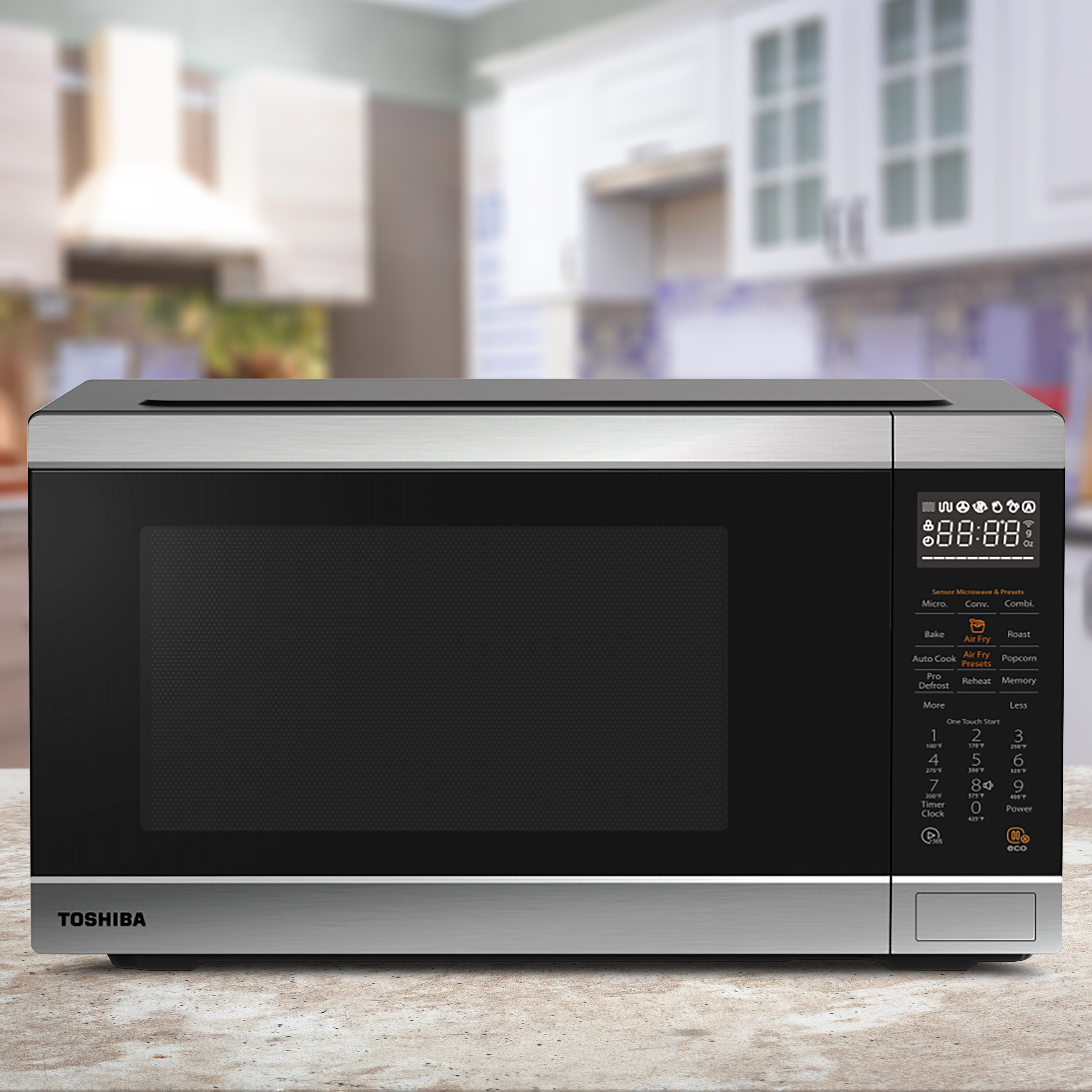 Toshiba 20.43'' 1.2 Cubic Feet cu. ft. Convection Countertop Microwave ...