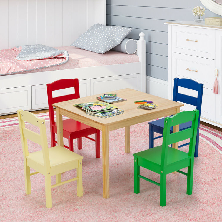 Harriet Bee Dickie Kids Rectangular Play / Activity Table and Chair Set ...