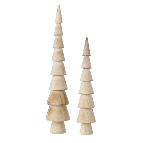 The Seasonal Aisle 2 Piece Cone Tree Set | Wayfair.co.uk