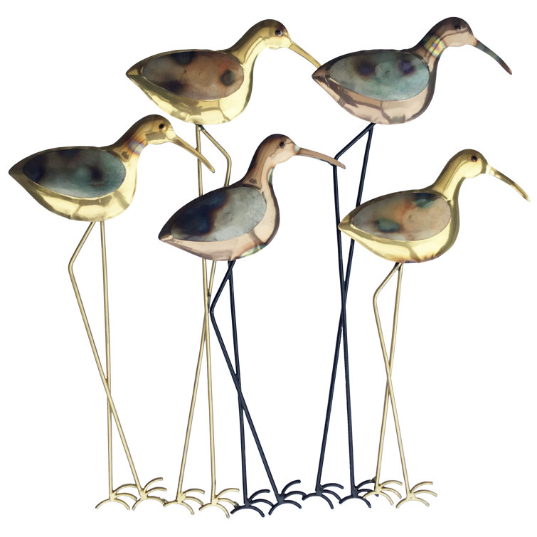 Marlow Home Co. Five Wading Birds Wall Décor & Reviews | Wayfair.co.uk