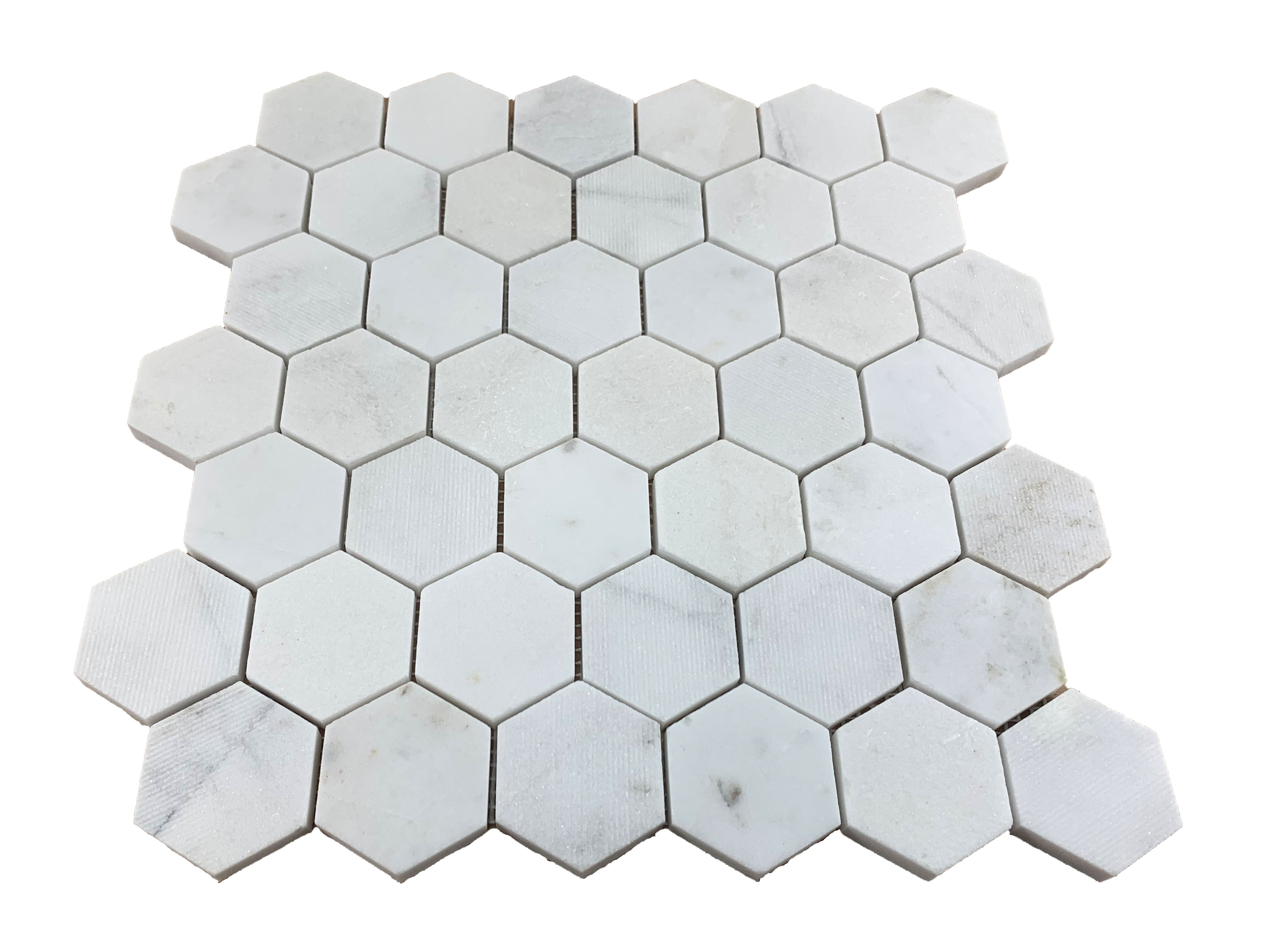 Bloom Stone 2'' x 2'' Marble Honeycomb Mosaic Wall & Floor Tile | Wayfair