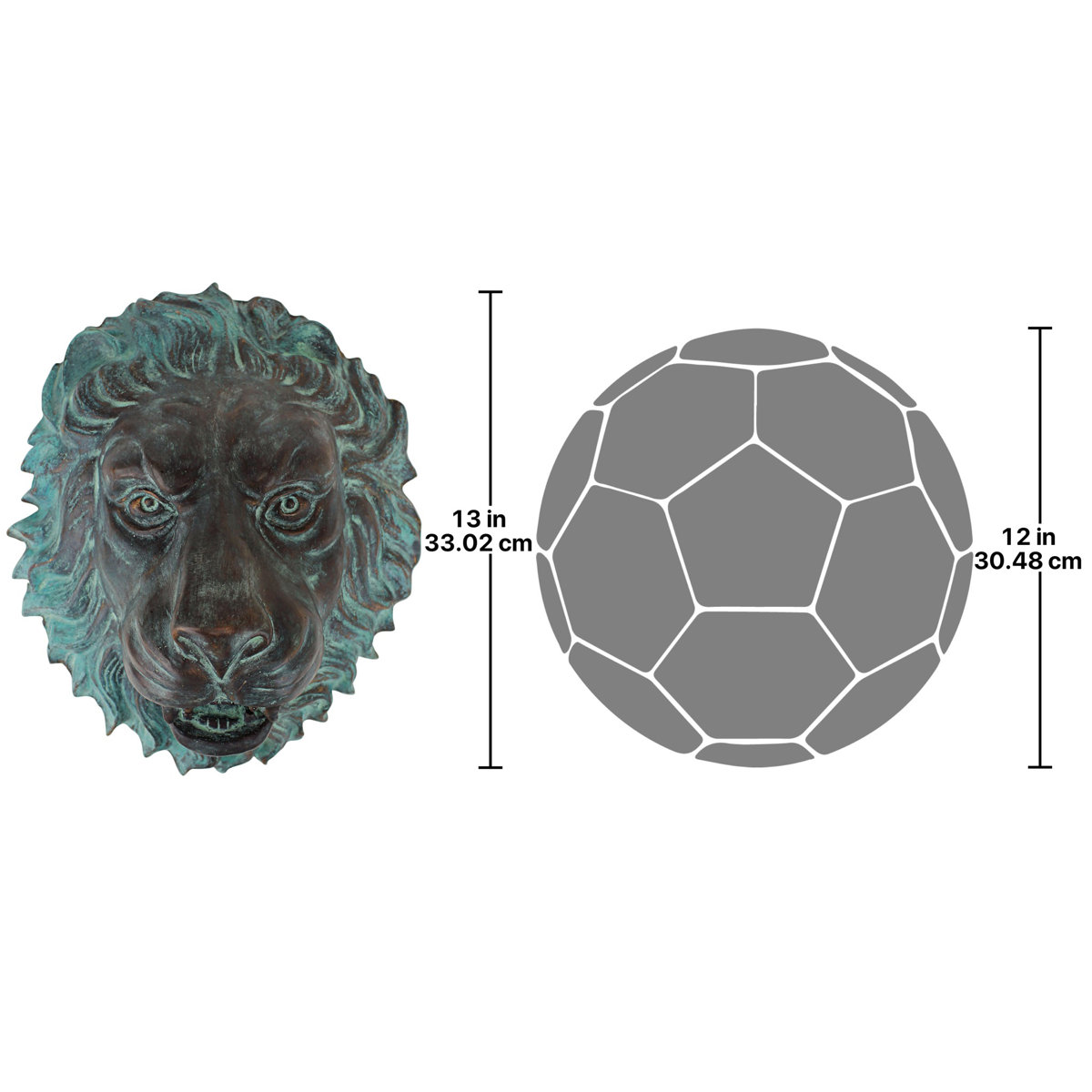 Design Toscano Florentine Lion Head Spouting Garden Wall Statue ...