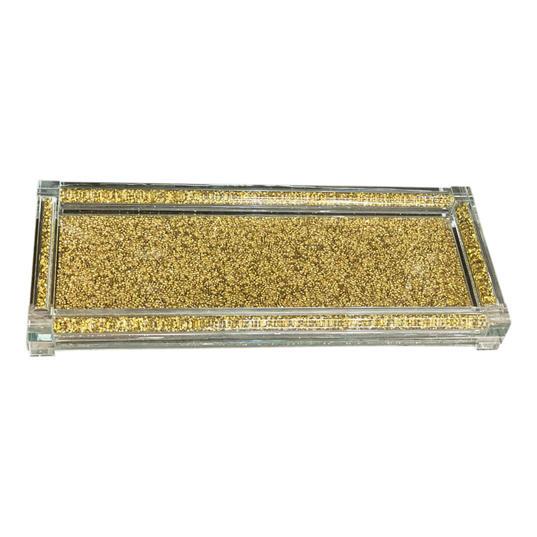 Mercer41 Lundi Rectangular Glass Tray & Reviews | Wayfair