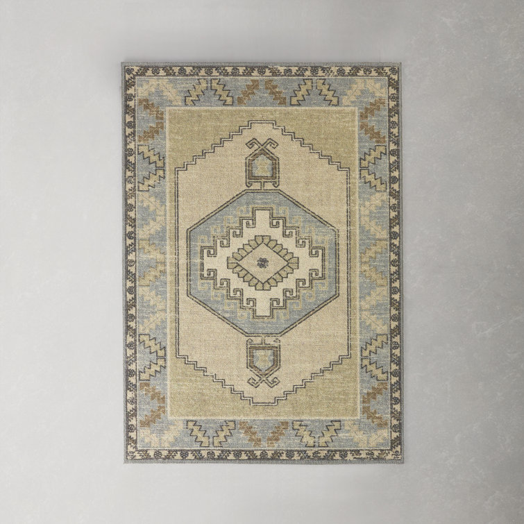 Fletcher Light Blue/Beige/Light Brown Rug & Reviews | AllModern