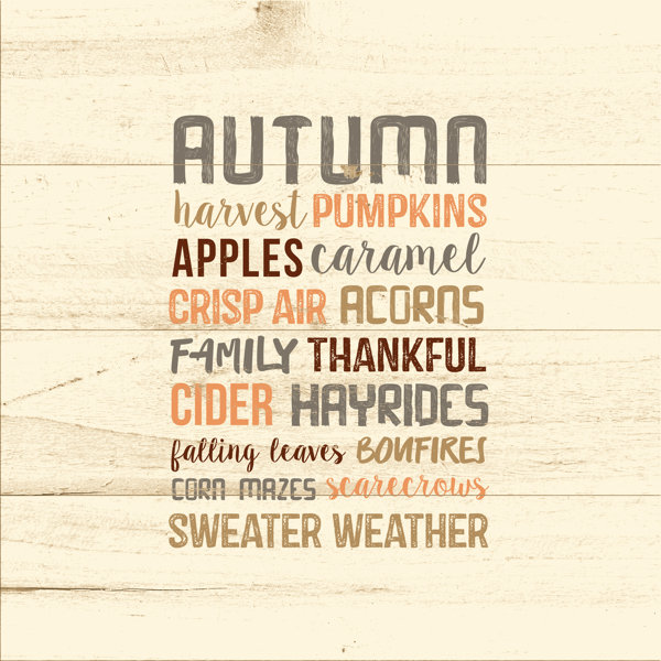 Maturi Autumn Words | Wayfair.co.uk