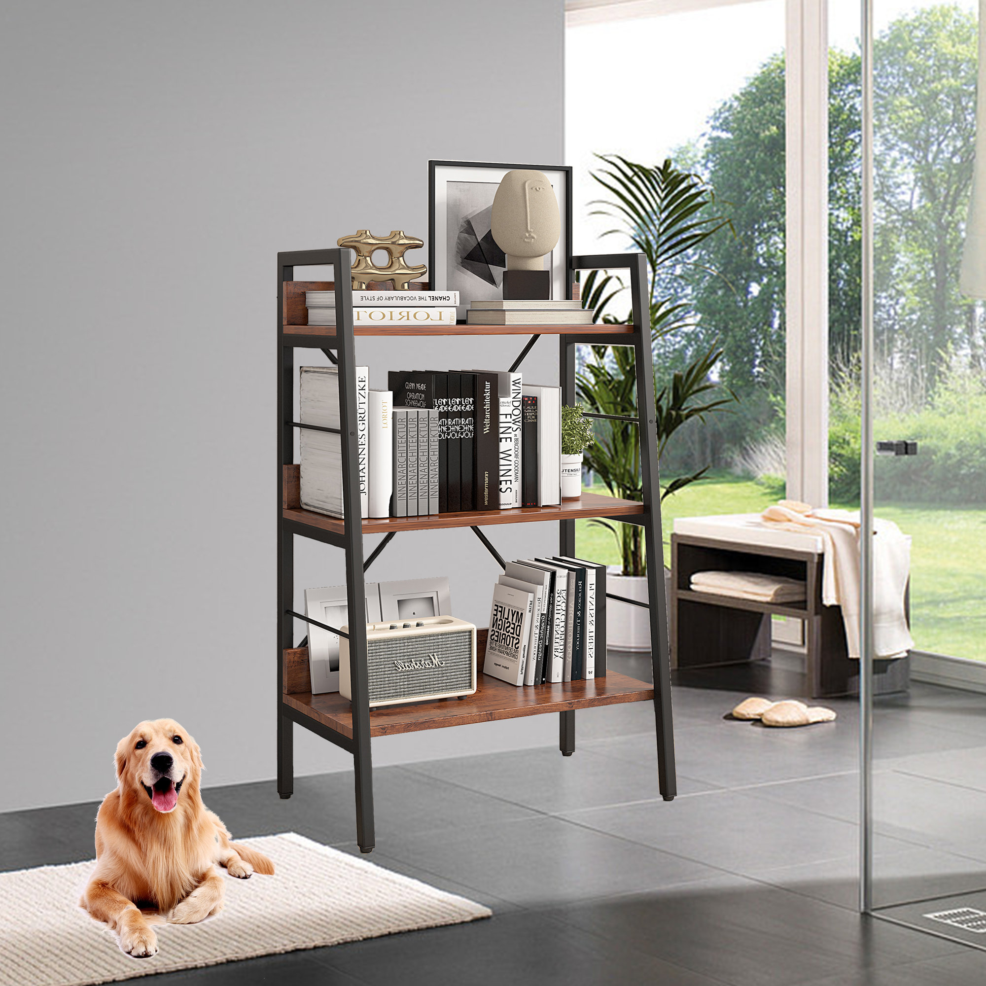 17 Stories Apollonia Metal Ladder Bookcase | Wayfair