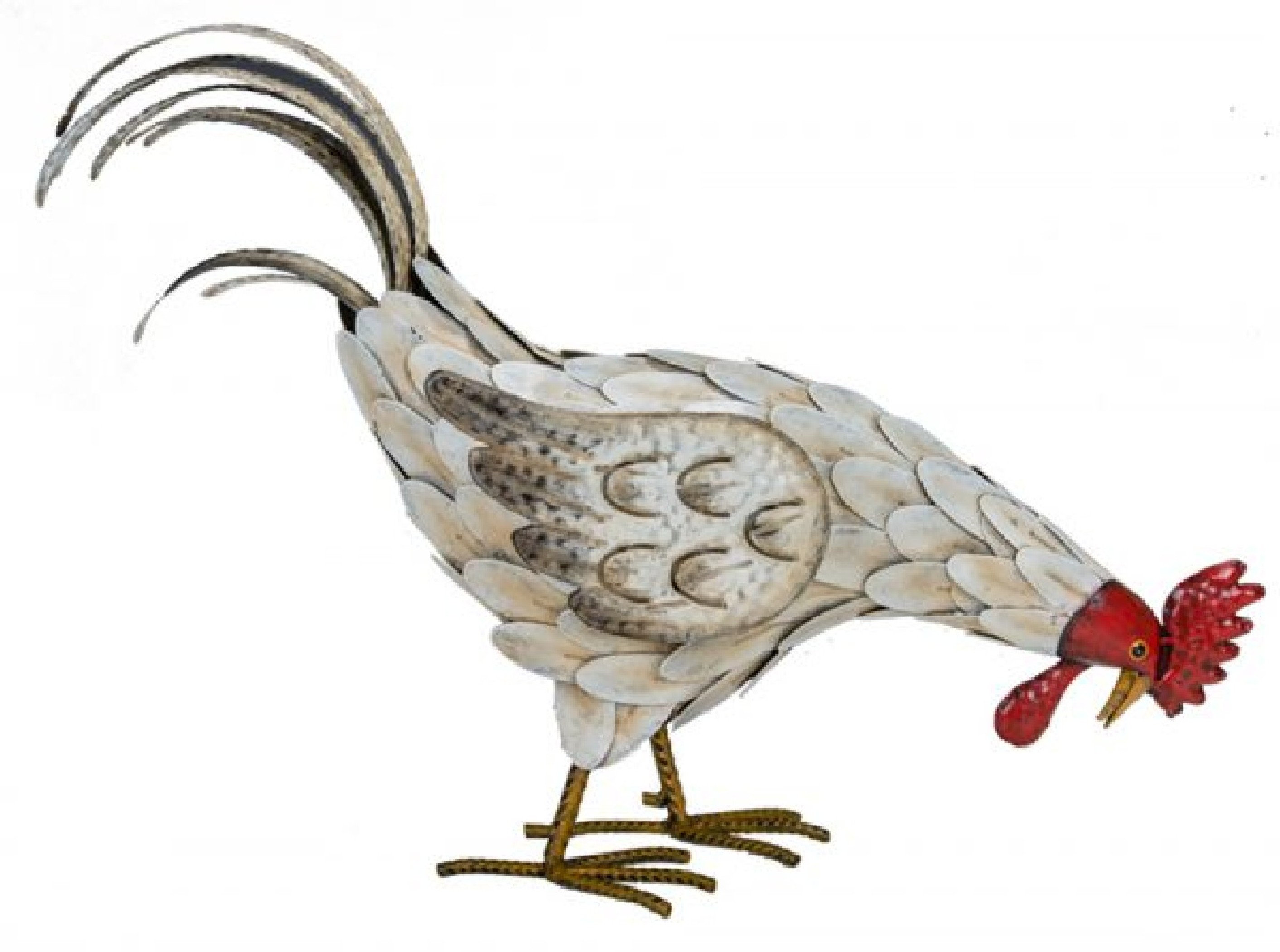 Rosalind Wheeler Pecking Rooster Graden Statues | Wayfair