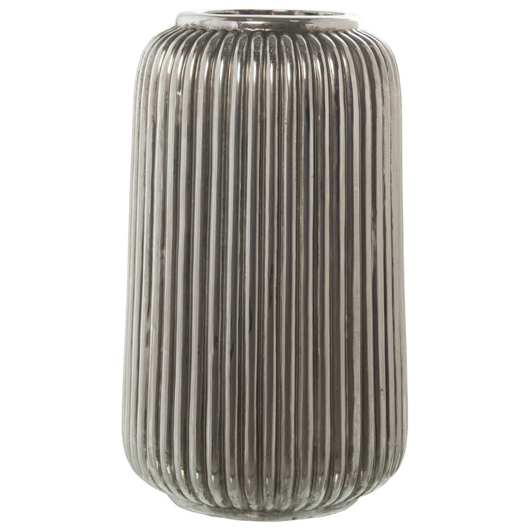 Ivy Bronx Silver Ceramic Vase | Wayfair.co.uk