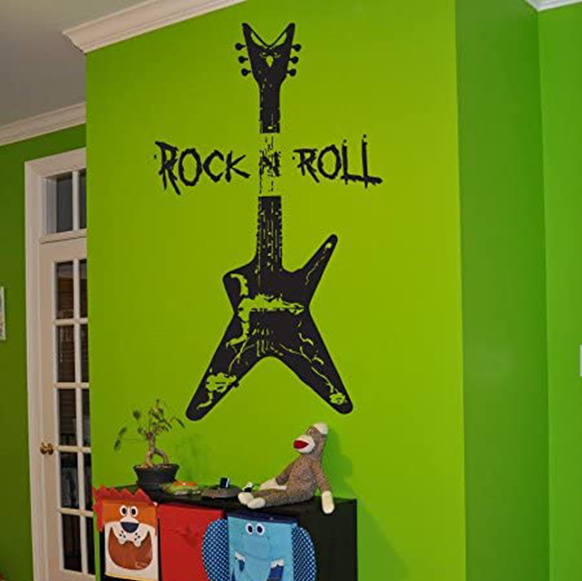 Red Barrel Studio® Guitar Let's Rock Band Wall Decal | Wayfair