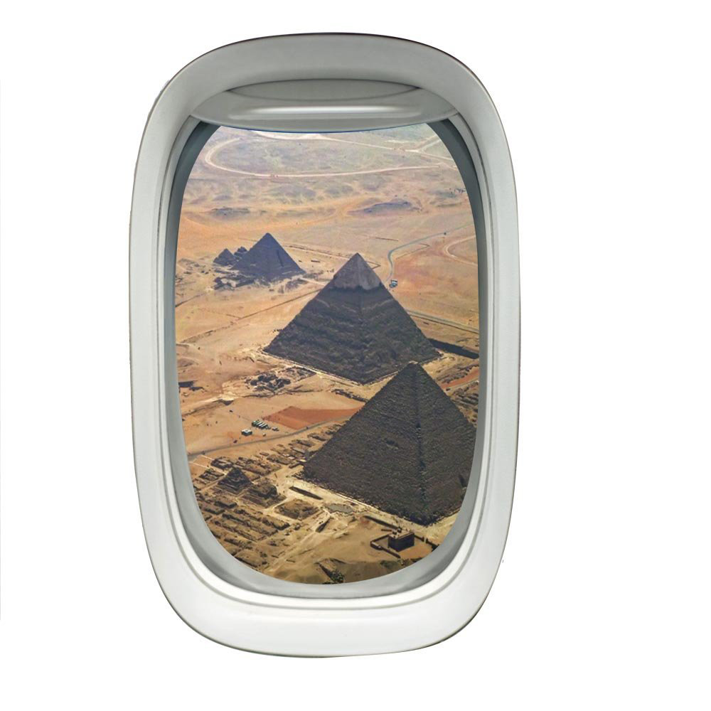 East Urban Home Airplane Window Pyramids Sky View Peel and Stick ...