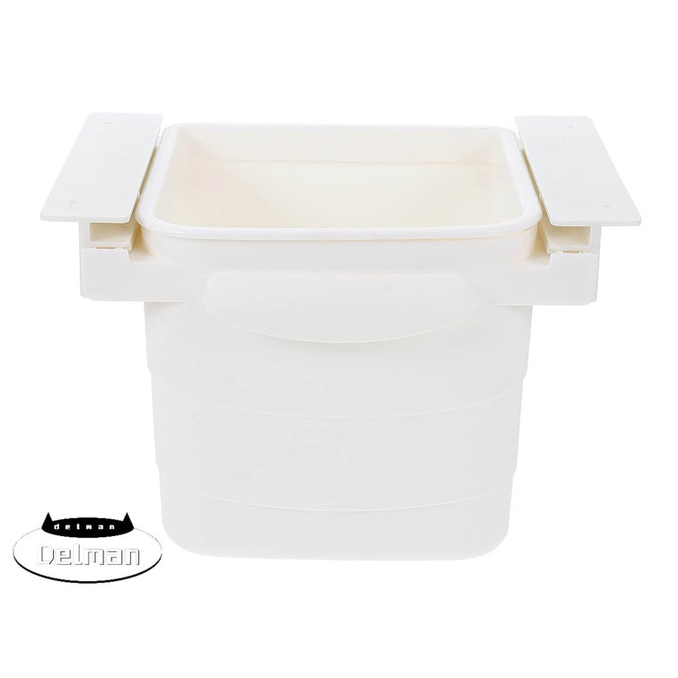 Orren Ellis Mini Desk Trash Can Office Hidden Trash Can Drawer Storage ...