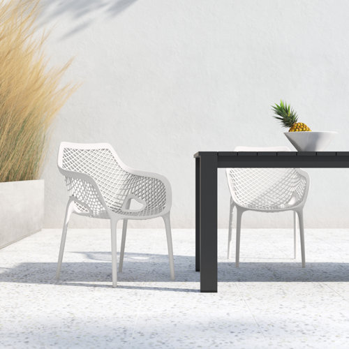 Modern White Outdoor Dining Chairs | AllModern